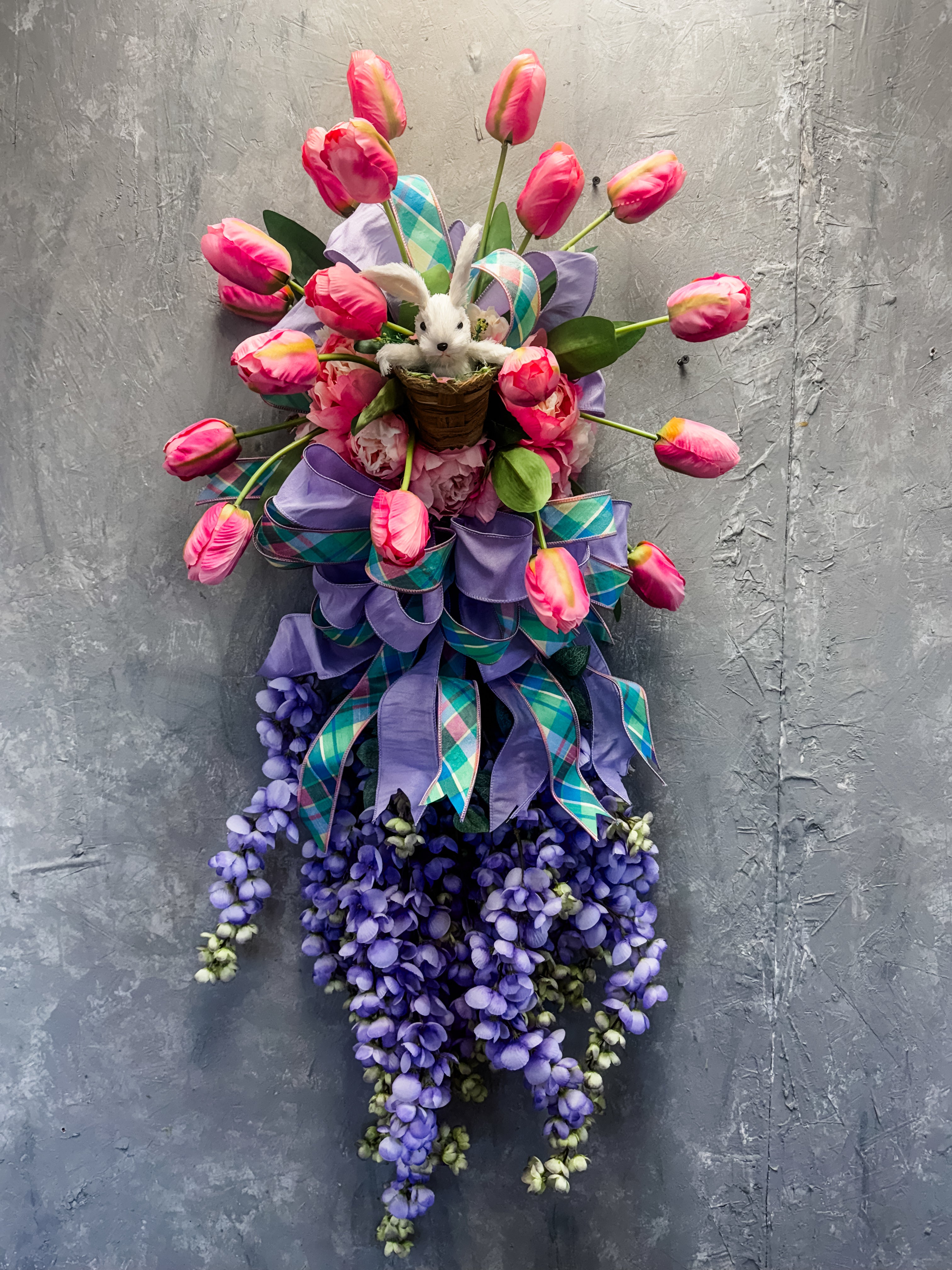 DIY Spring Swag Featuring Wisteria, Peonies, and Tulips – David ...